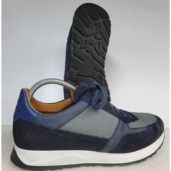 Magnanni | Shoes | Magnanni Sneakers Mens 95 Fado Navy Blue Beige Suede ...